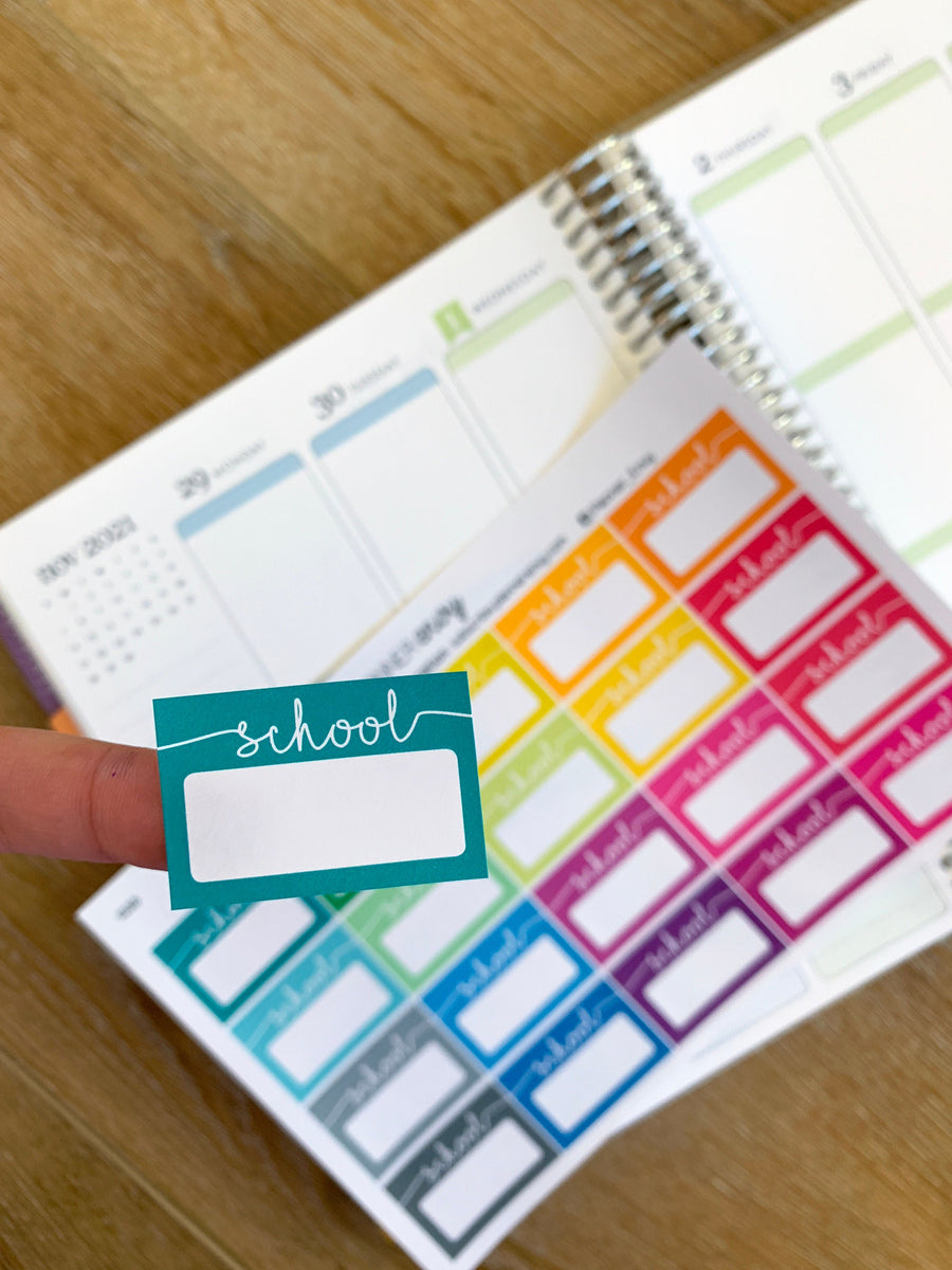 School Homeschool Schedule Planner Stickers to be used with Erin Condr ...