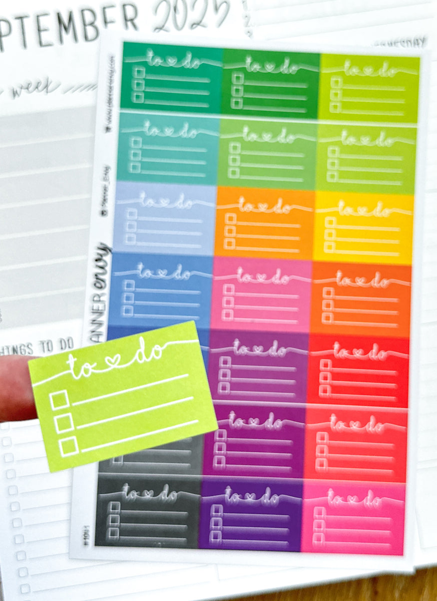 Things To Do Stickers - 1.5 x 1 Inch - Checklist Stickers - 21 Sticker ...