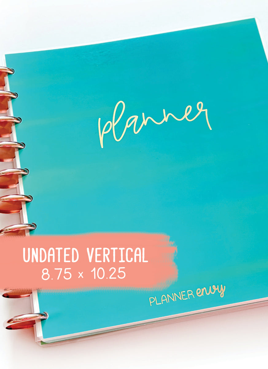 Undated Planner - Vertical Style Perfect For Planner Stickers & Weekly ...