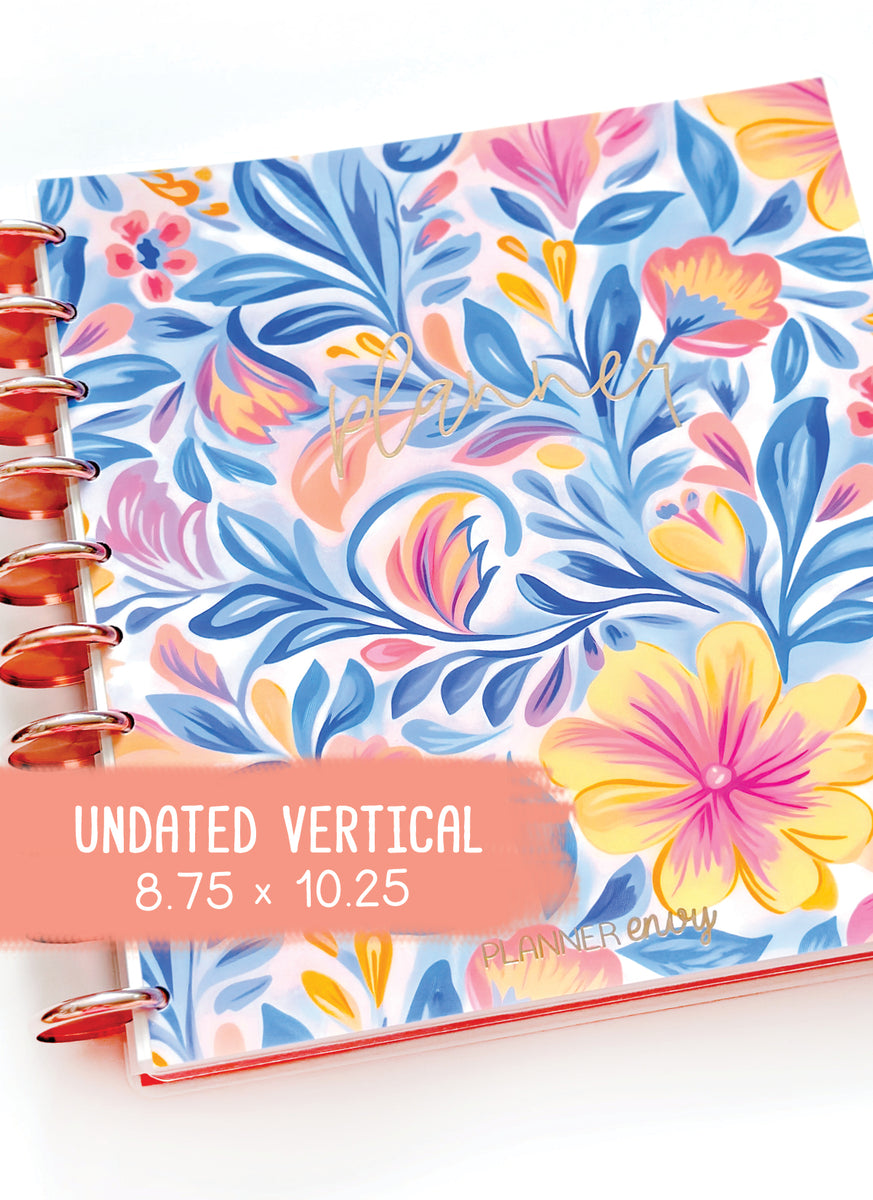 Undated Planner - Vertical Style Perfect For Planner Stickers & Weekly ...