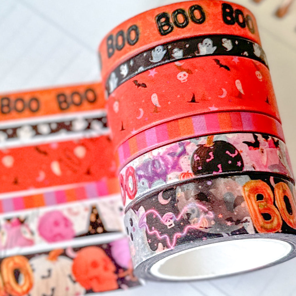 Halloween Party Ghosts Bats Boo! Washi Tape Set October 2024 - W117 ...