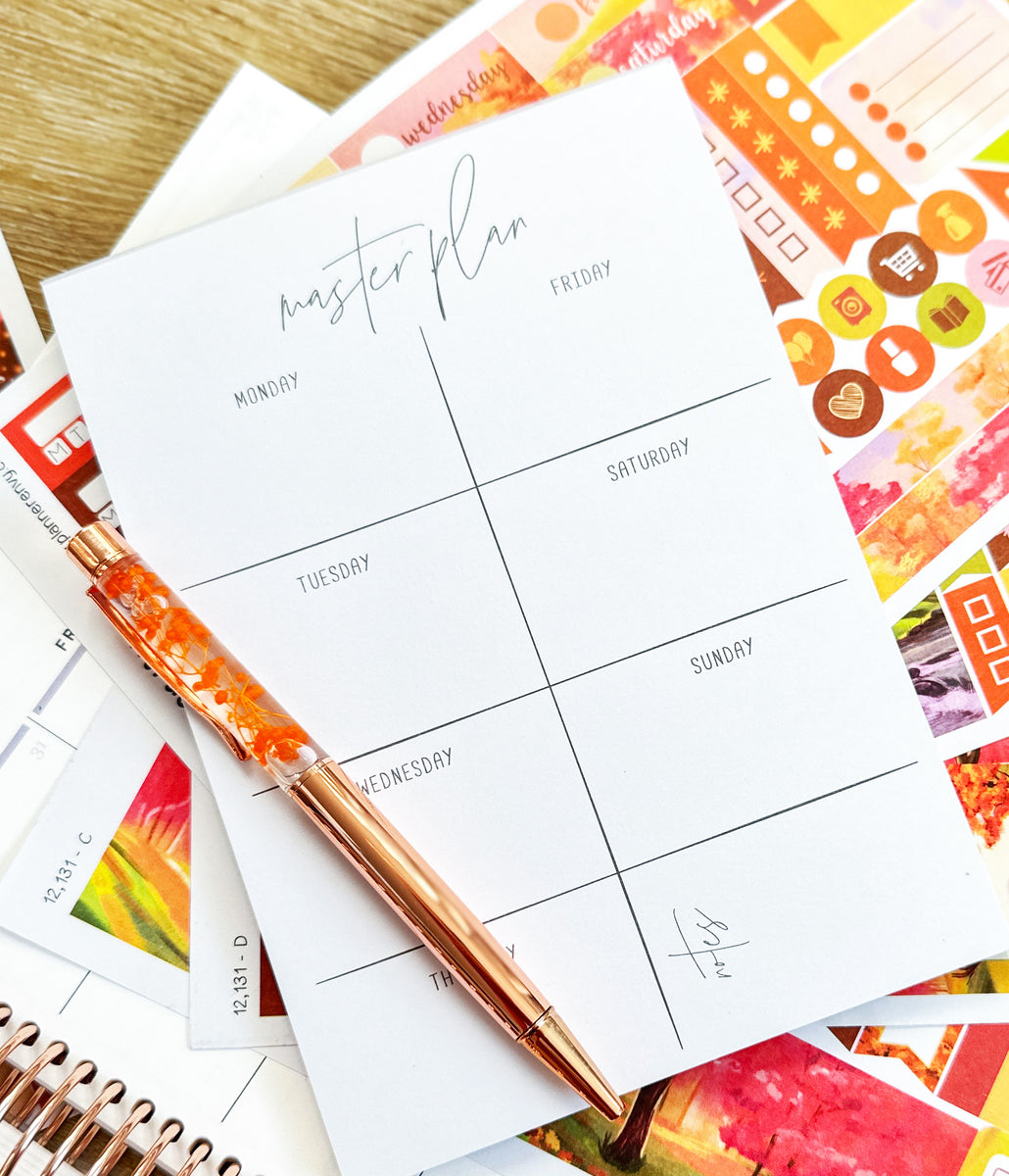 Master Plan Weekly Planner Notepad - 5x7 Inches (*Notepad Only ...