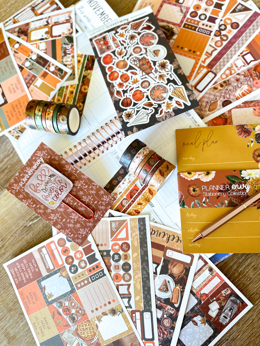 Fall November 2024 Thanksgiving Planner Envy Subscription Box (NO WASH