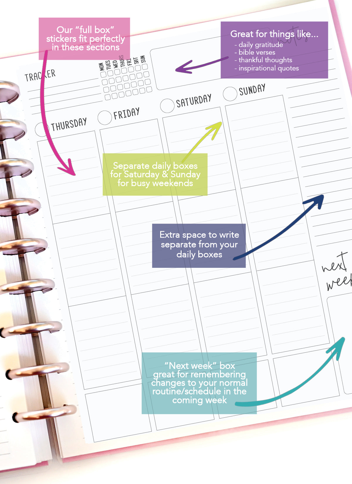 Undated Planner - Vertical Style Perfect For Planner Stickers & Weekly Kits – Planner Envy