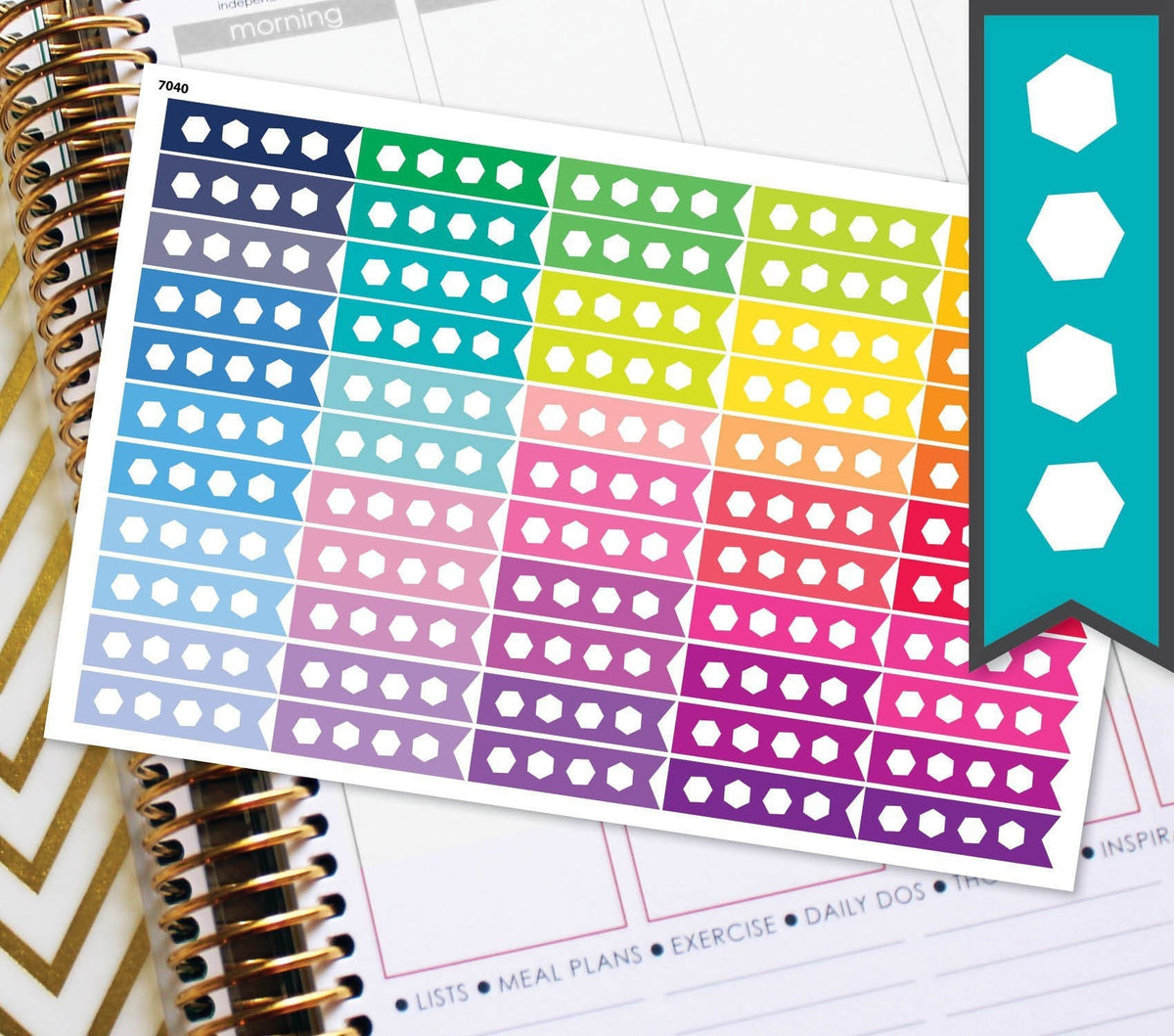 Hexagon Bullet Checklist Planner Stickers to be used with Erin Condren ...